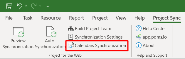 Calendars Synchronization – projectdata.io Help Center
