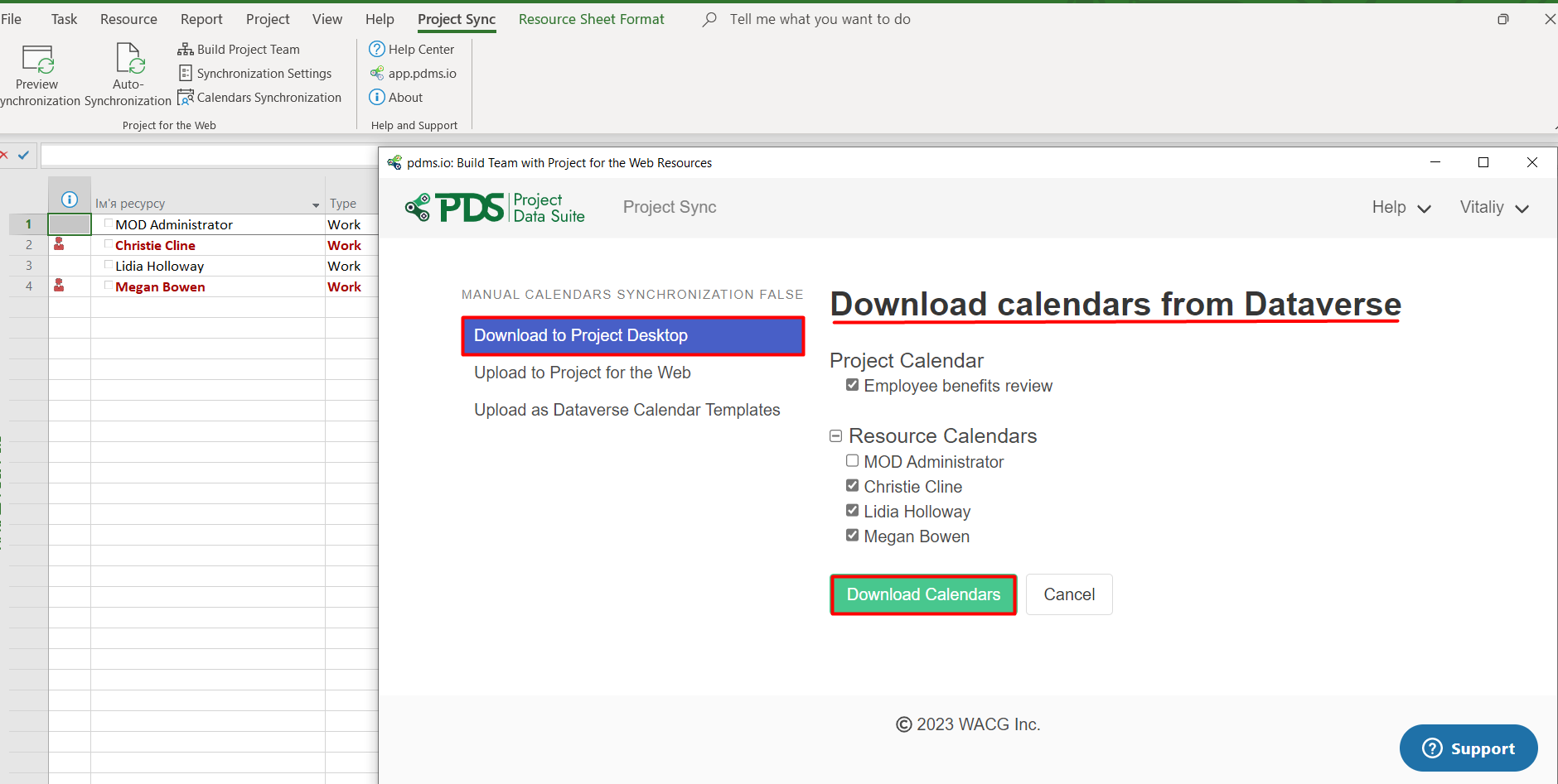 Calendars Synchronization – projectdata.io Help Center