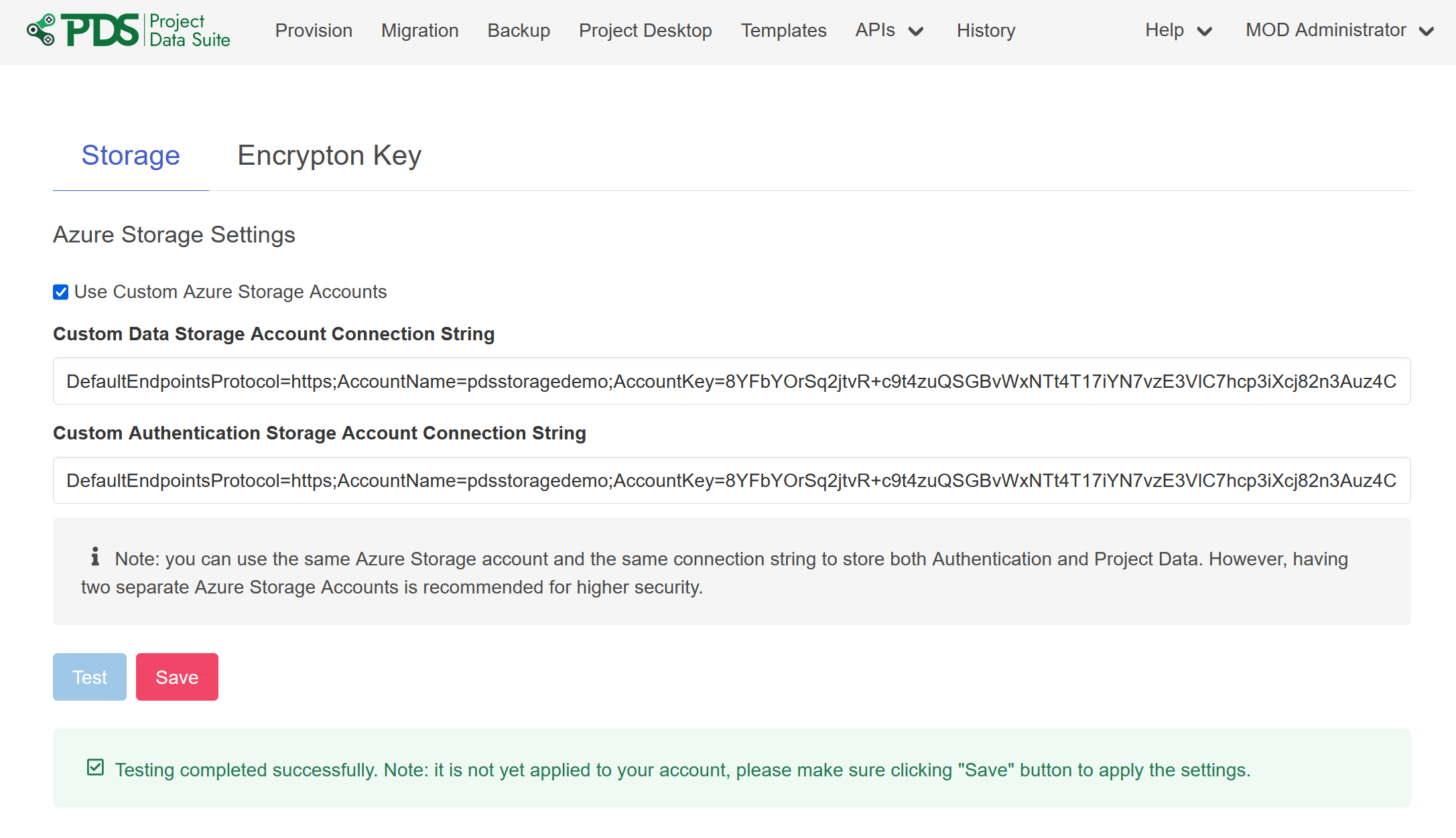 How to set up Azure Storage for Bring Your Own Storage (BYOS) Scenario – projectdata.io Help Center