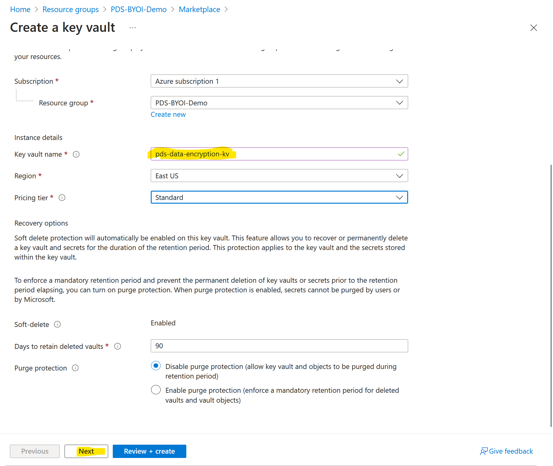 How to set up Azure KeyVault for Bring Your Own Key (BYOK) Scenario ...