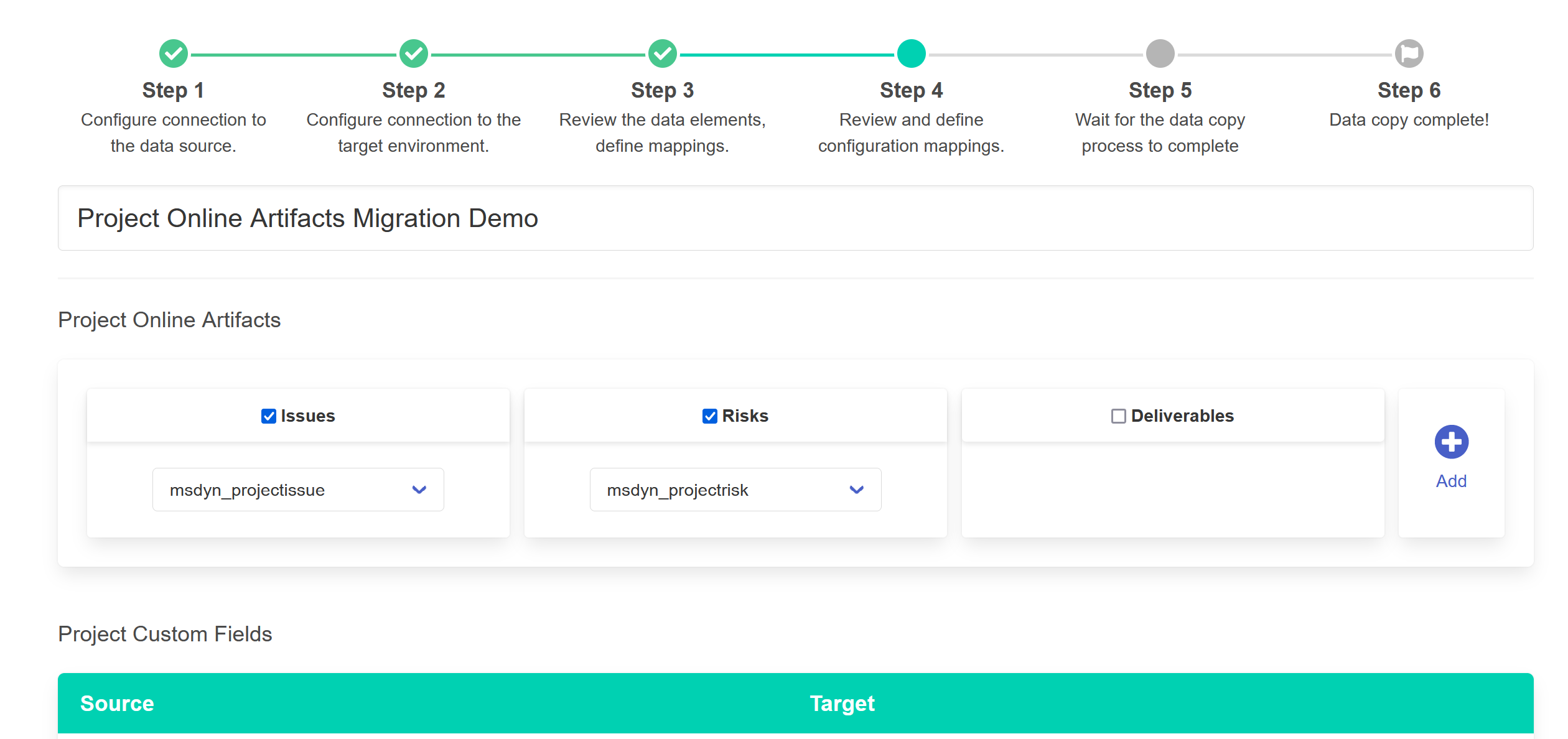 Project Online Artifacts Migration – projectdata.io Help Center