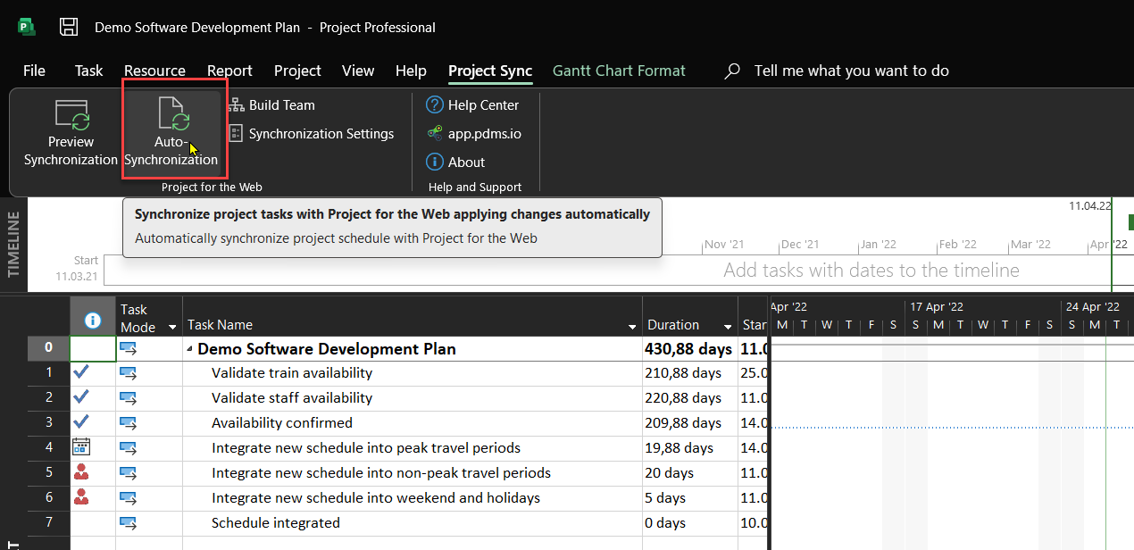 How to use Project Sync – projectdata.io Help Center
